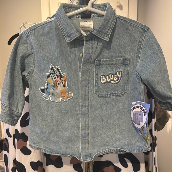 Bluey | Jackets & Coats | Nwt Bluey Denim Jacket | Poshmark